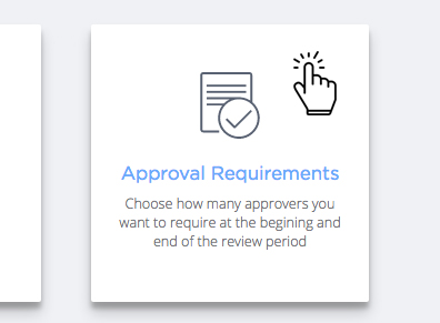Customizing your approval requirements and default approvers